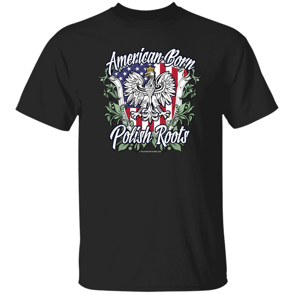 American Born Polish Roots Sheild - Polish Shirt Store